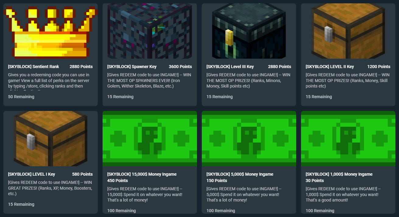 Minecraft Gaming | Stream Points - PlayFuse